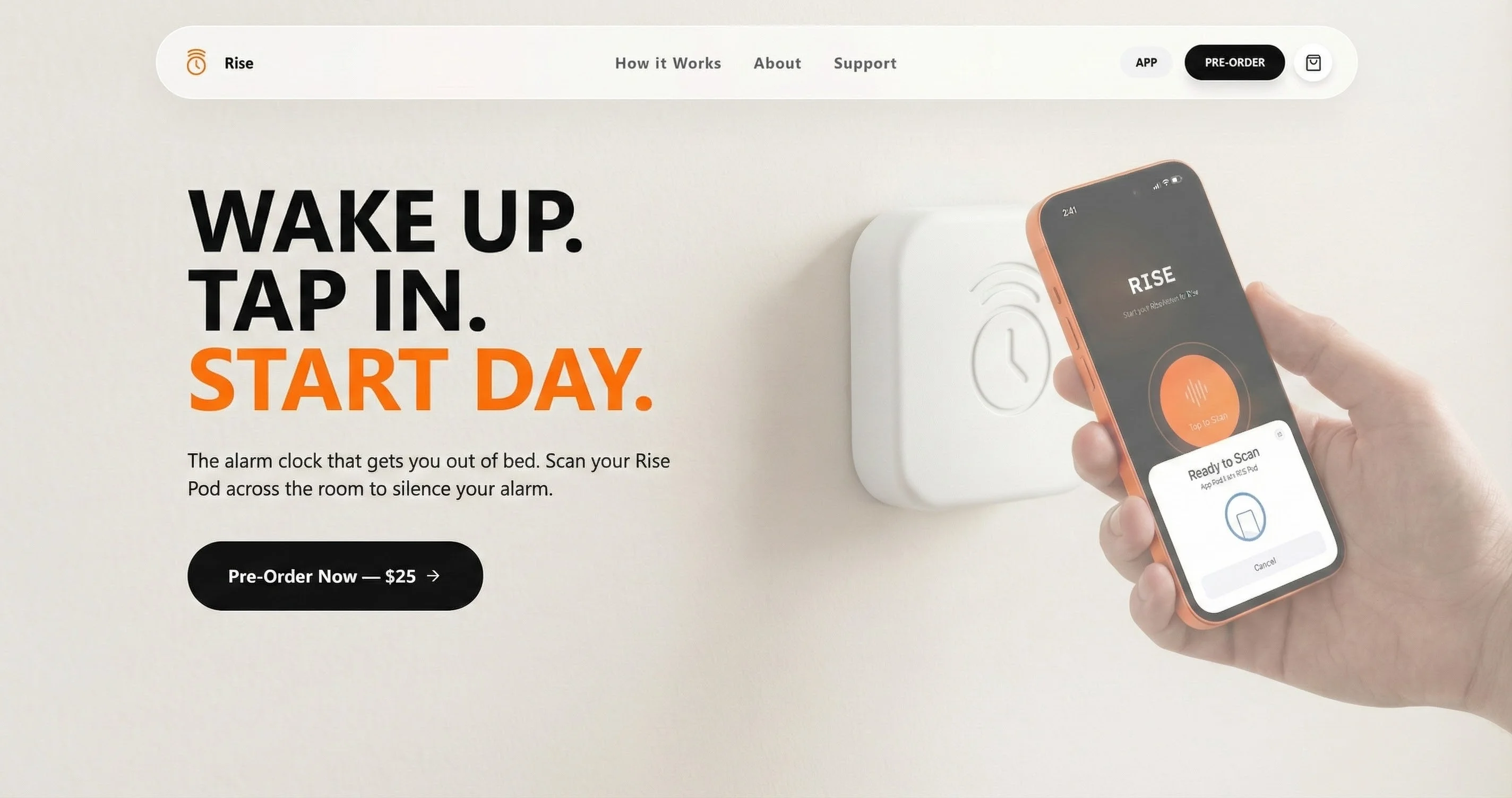 Rise Alarm | The Best NFC Alarm Clock App & Pod